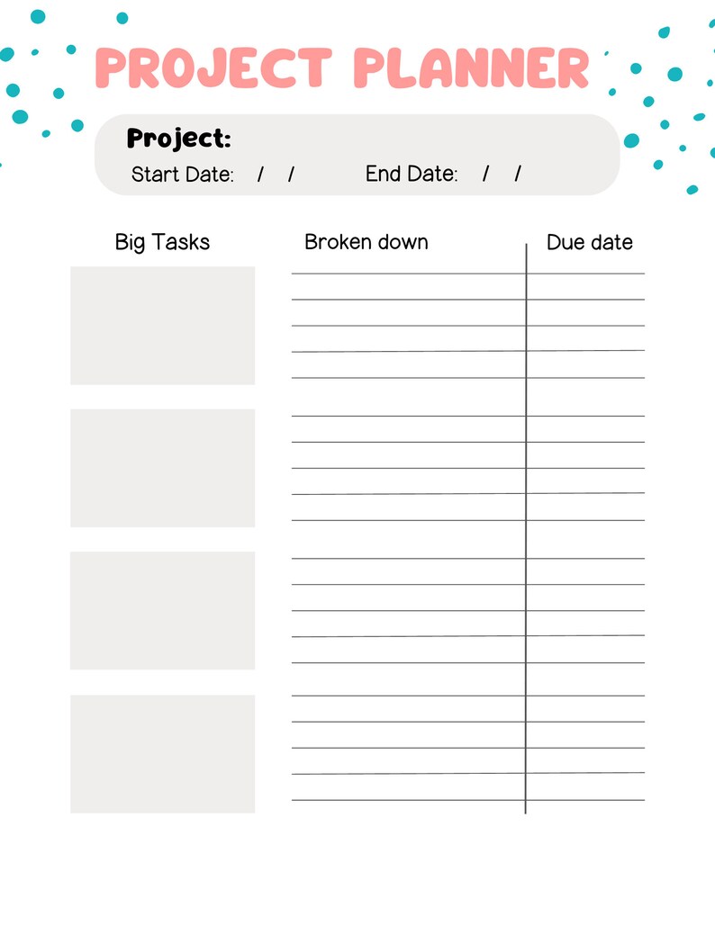 Planner Pages / Habit Tracker / Goal Tracker / Daily Task List - Etsy