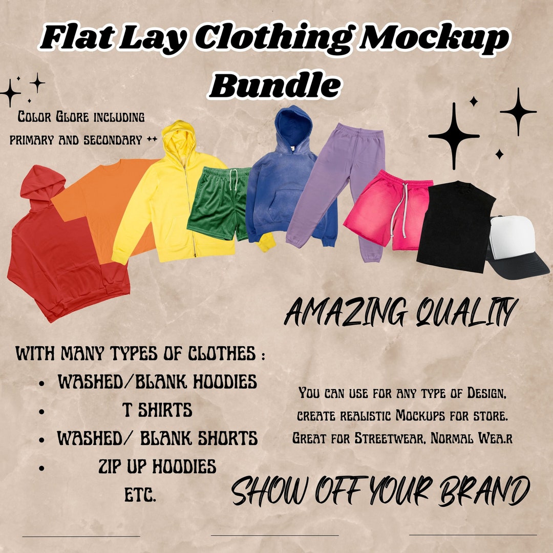 Mockup Bundle Colorful Mockups Clothes High Resolution Mockup T Shirt ...