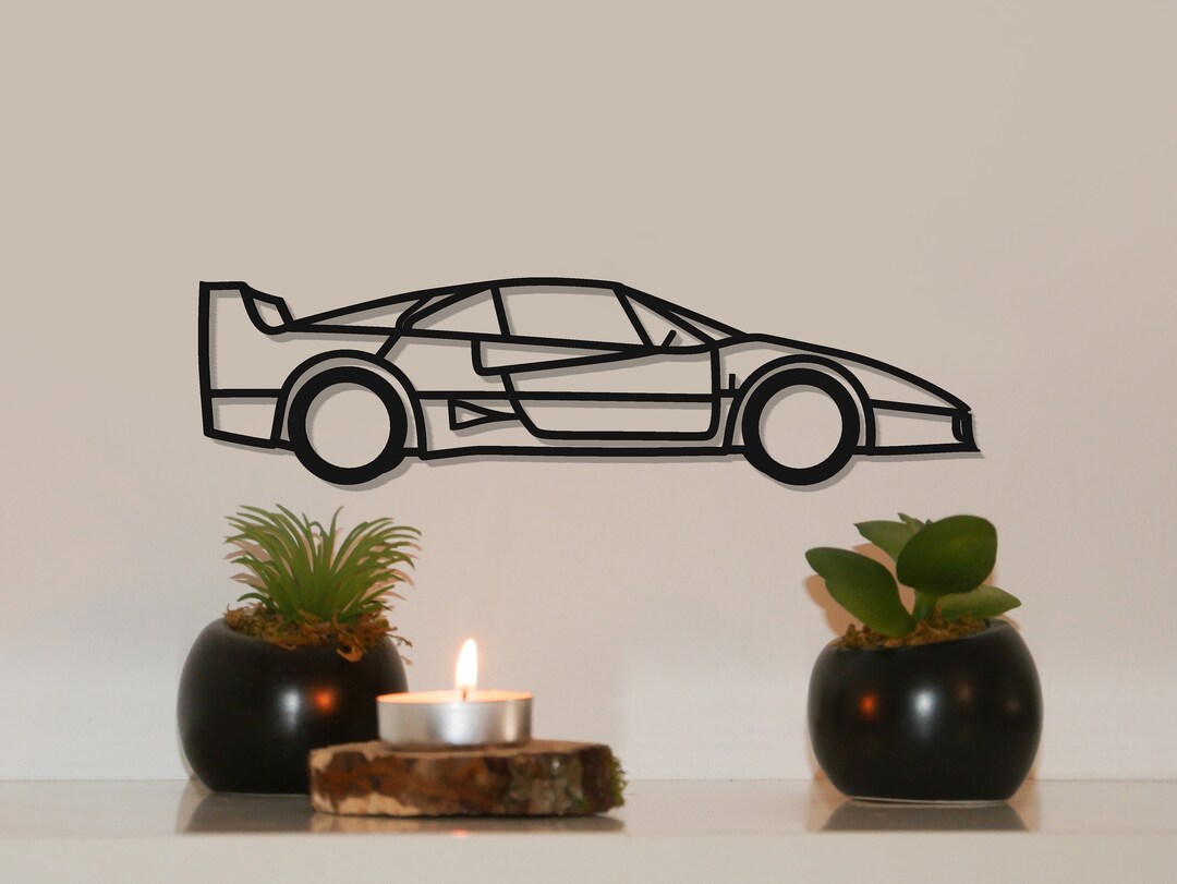 Ferrari F40 Silhouette for Wall Decor, Wall Art - Etsy
