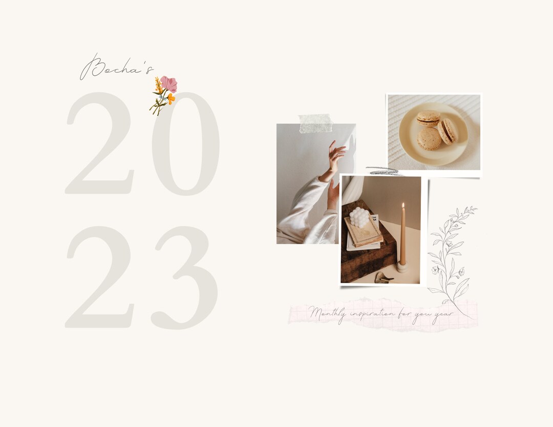Customizable Printable or Digital Monthly 2023 Calendar - Etsy
