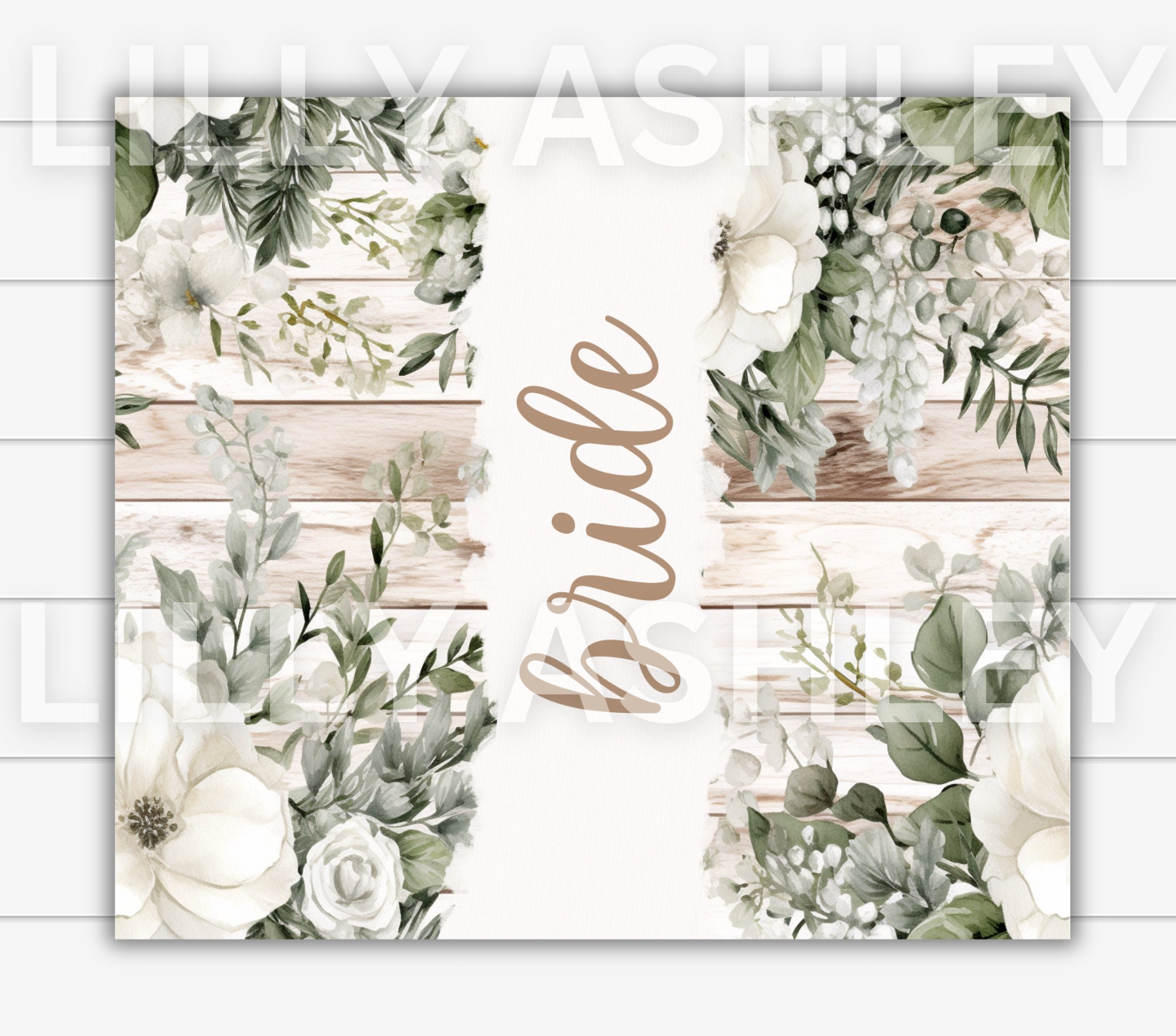 Sublimation Template for Tumblers Bride Rustic Wedding Floral - Etsy