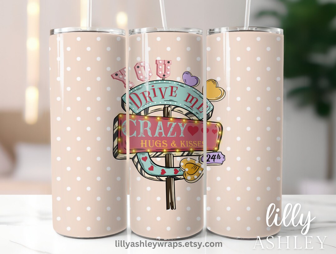 Retro Love Tumbler Wraps for 20 Oz Skinny Tumblers | Vintage ...