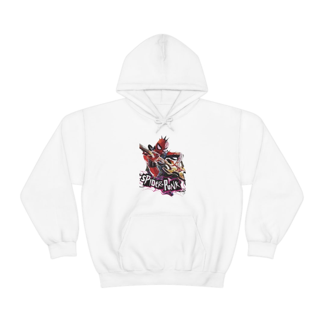 Spider Punk Hoodie Spiderpunk Hoodie Spider Man Across The Etsy