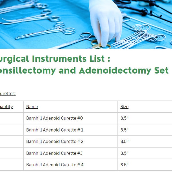 Surgical List - Etsy