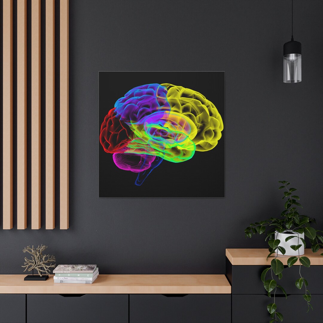 Human Brain Artwork Canvas Gallery Wraps - Etsy