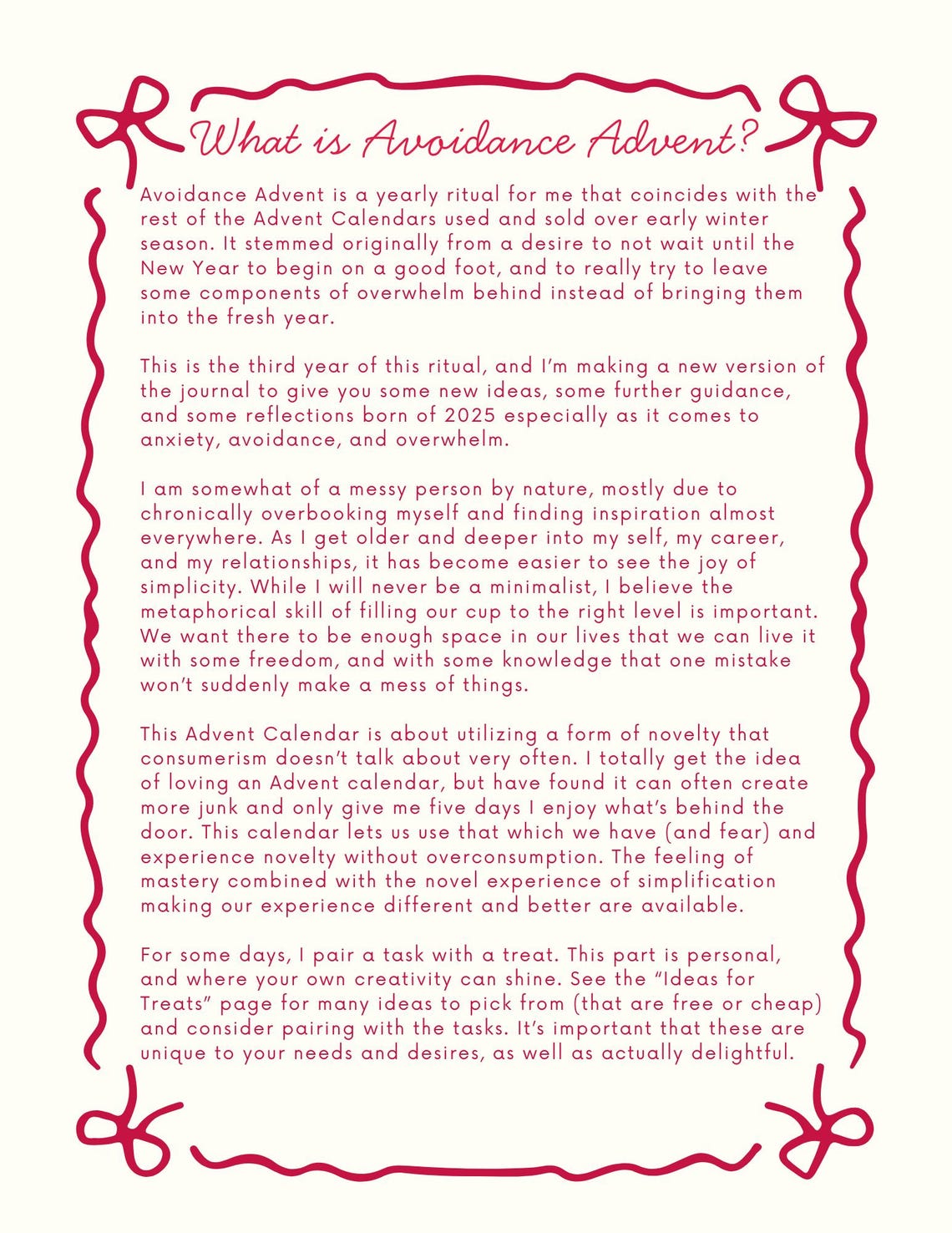 The 2025 Avoidance Advent Calendar: A Behavioral Guide to Reset for ...