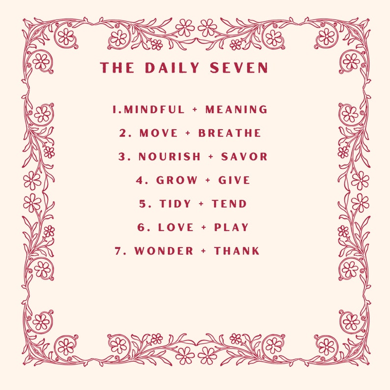 The Daily Seven: A Gentle Routine Journal - Etsy