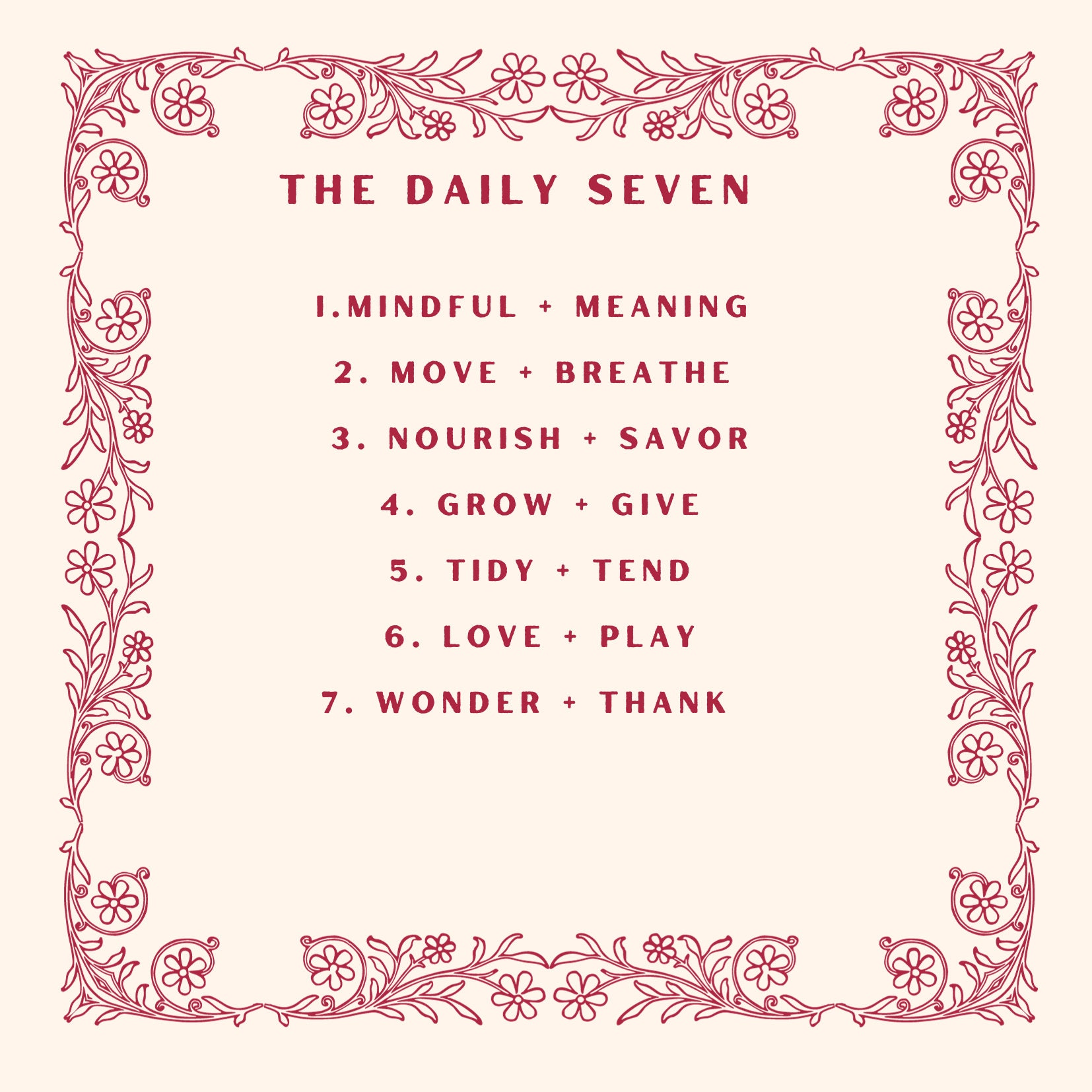 The Daily Seven: A Gentle Routine Journal - Etsy