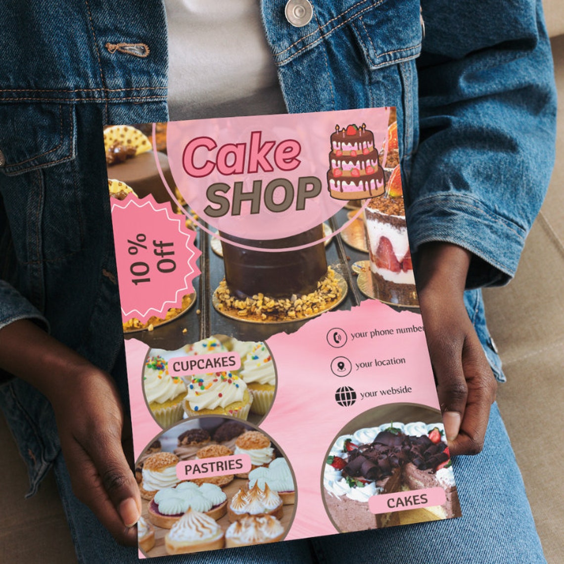 Cake Shop Flyer, Bakery Flyer Template, Bakery Flyer Canva Editable ...