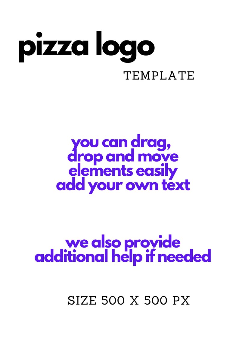 Pizza Logo Canva Editable , Personalized Pizza Logo, Pizza Logo ...