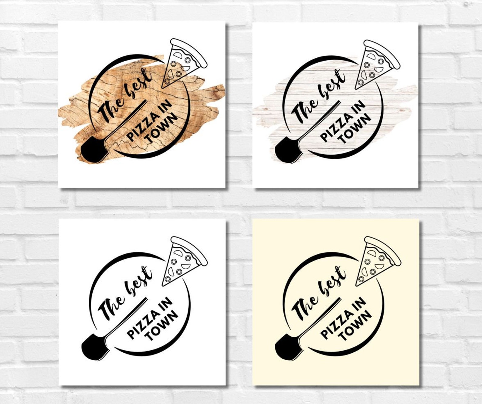 Pizza Logo Canva Editable , Personalized Pizza Logo, Pizza Logo ...