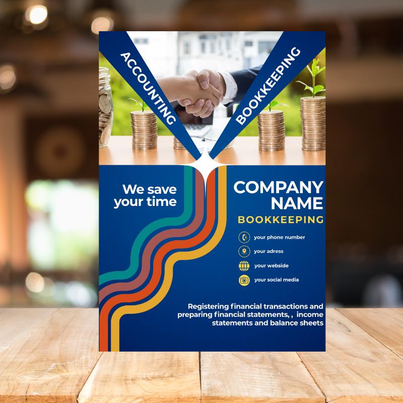 Bookkeeping Canva Editable Flyer, Accounting Flyer, Tax Advisor Flyer ...