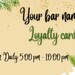 Drink Card DIY, Drink Bar Loyalty Card, Coctail Loyalty Canva, Canva ...