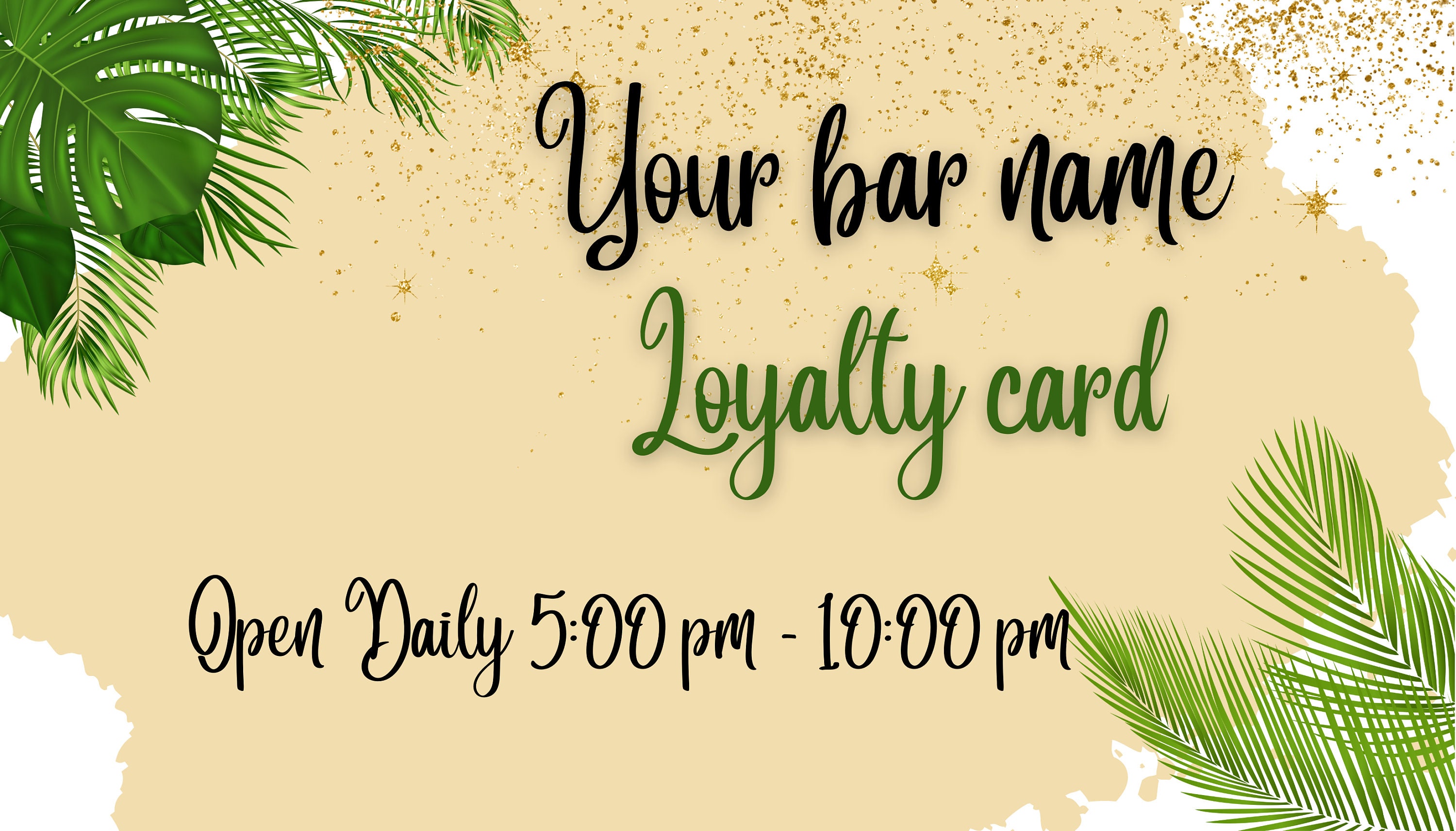 Drink Card DIY, Drink Bar Loyalty Card, Coctail Loyalty Canva, Canva ...