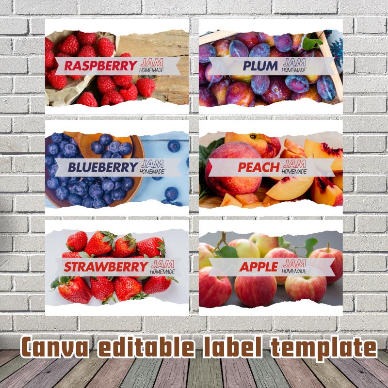 Marmalade Jar Labels Templates, Printable Editable Labels, Custom ...