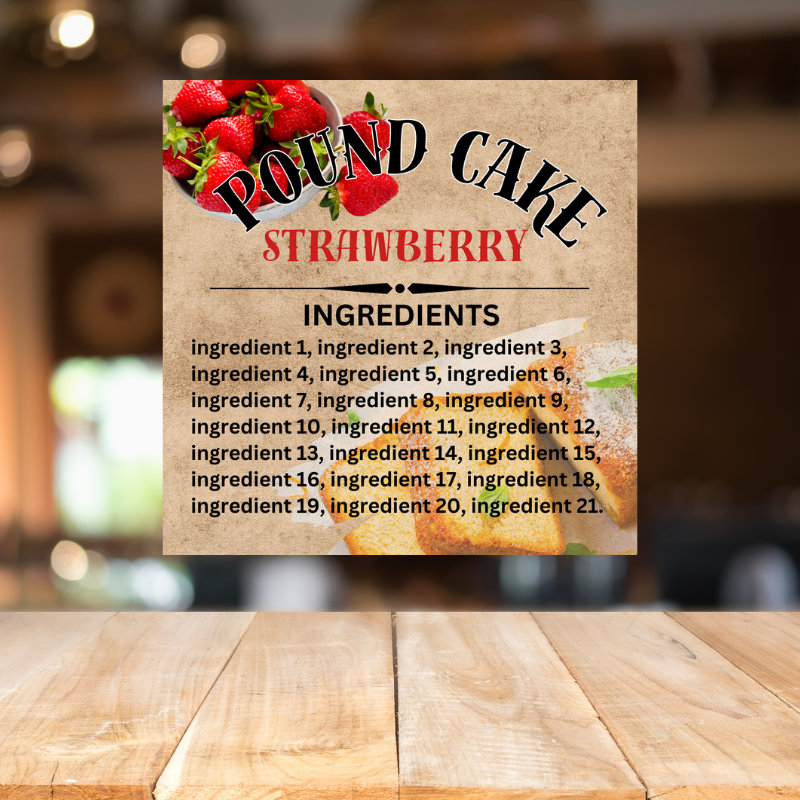Pound Cake Label Templates: Customizable Minimalist Design (canva ...