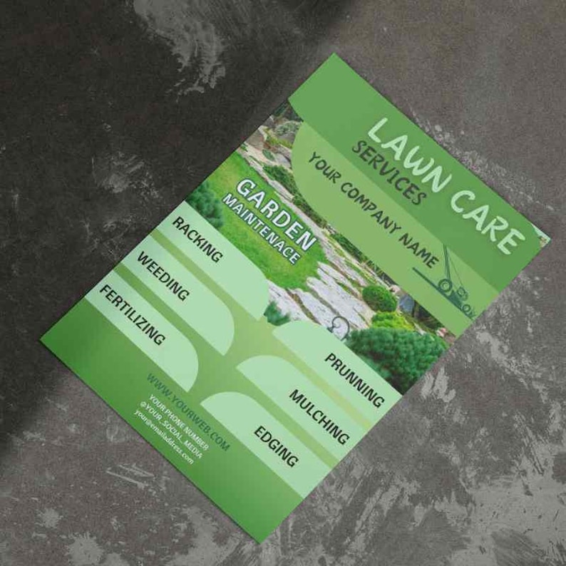 Lawn Care Flyer, DIY Gardening Flyer Template, Landscaping Flyer ...