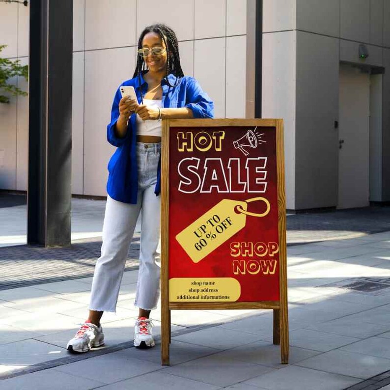 Editable Sale Poster Template, Sale Canva Template, Sale Poster ...