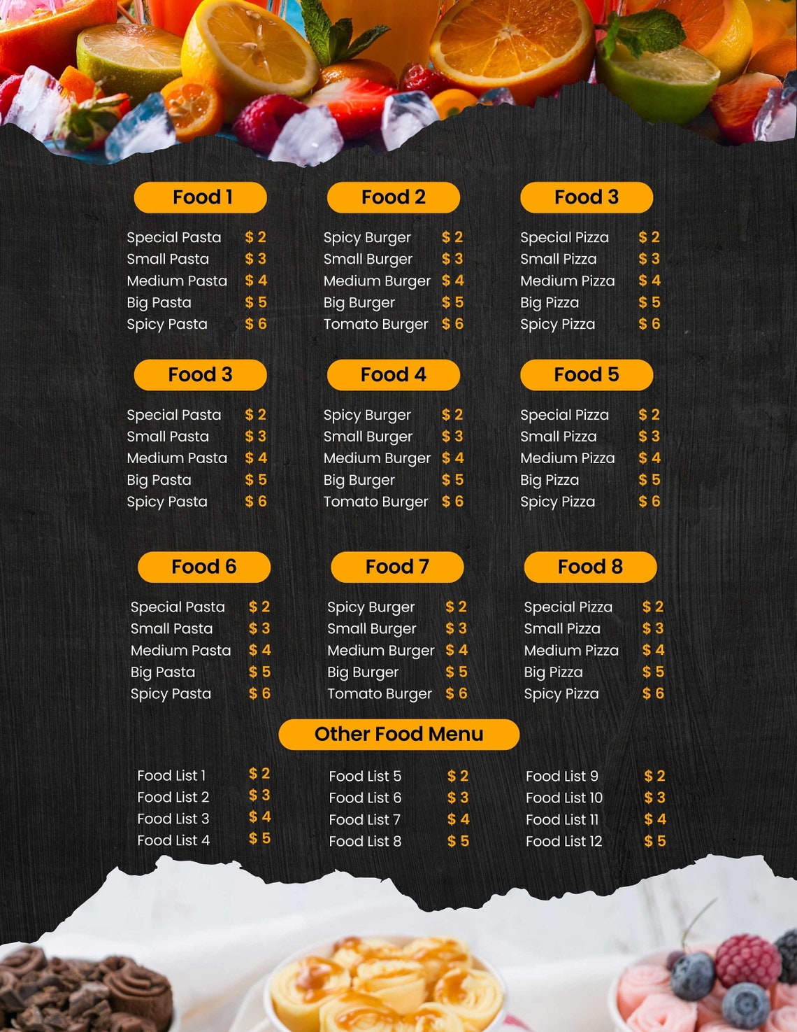 Food Flyer Food Sale Flyer Restaurant Flyer Fast Food Flyer Pizza Leaflet Fast Food Leaflet