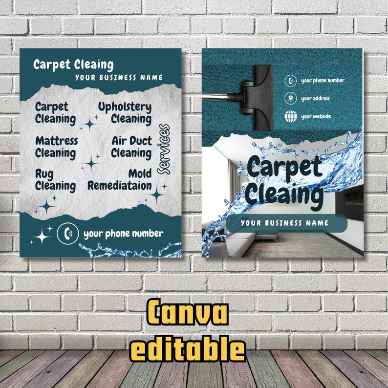 Carpet Cleaning Flyer, Carpet Cleaning Template, Cleaning Service Flyer ...