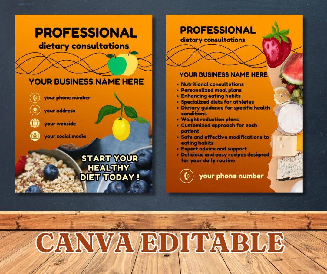 Dietary Consultation Flyer, Healthy Eating Flyer, Weight Loss Flyer ...