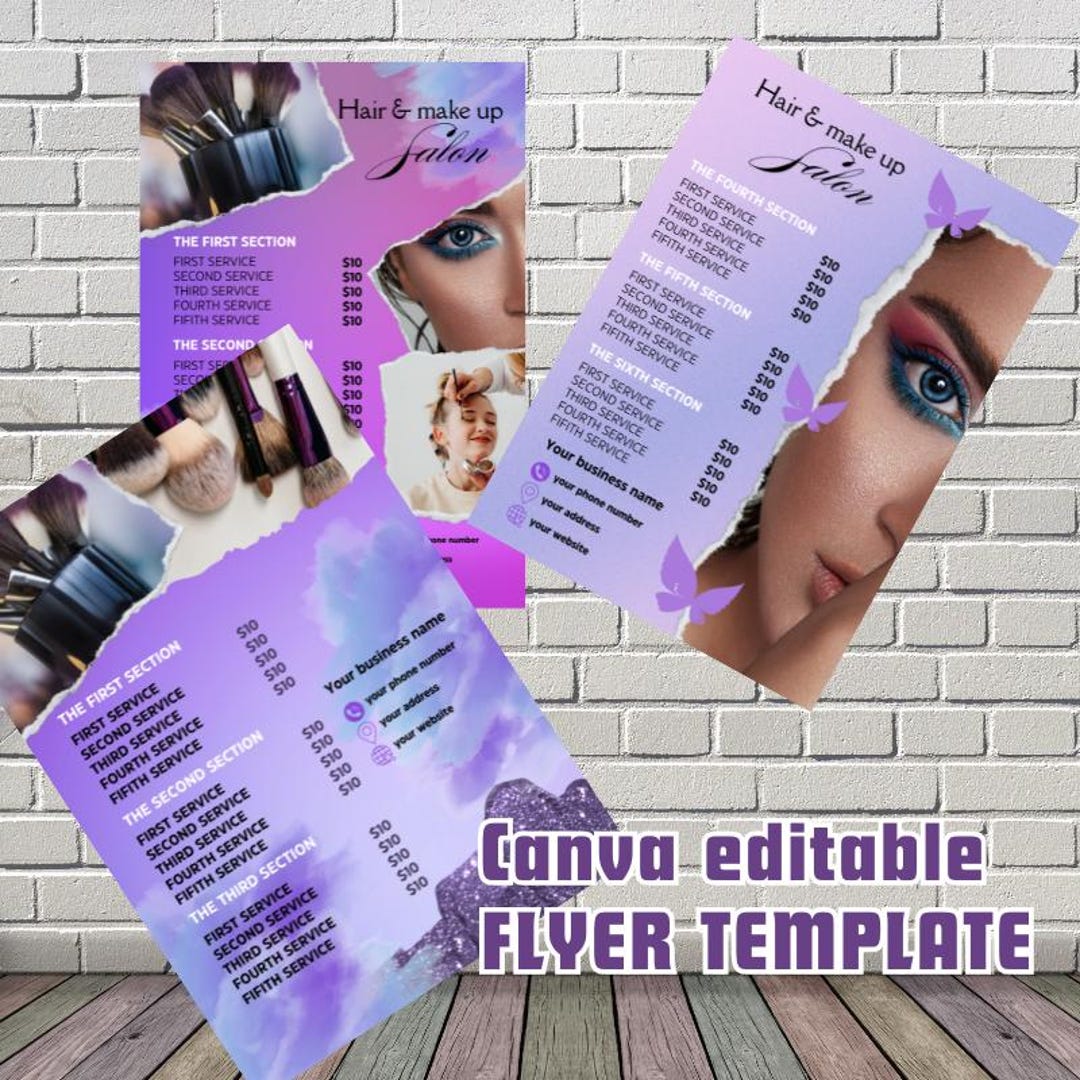 Hair Stylist Flyer Template, Hair Salon Flyer , Beauty Salon Flyer ...