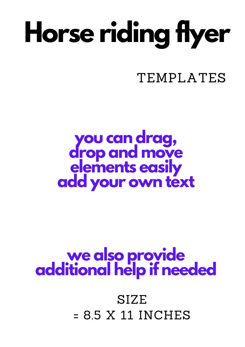 Horse Riding Flyer, Horse Riding Lessons Template, Horse Canva Template ...