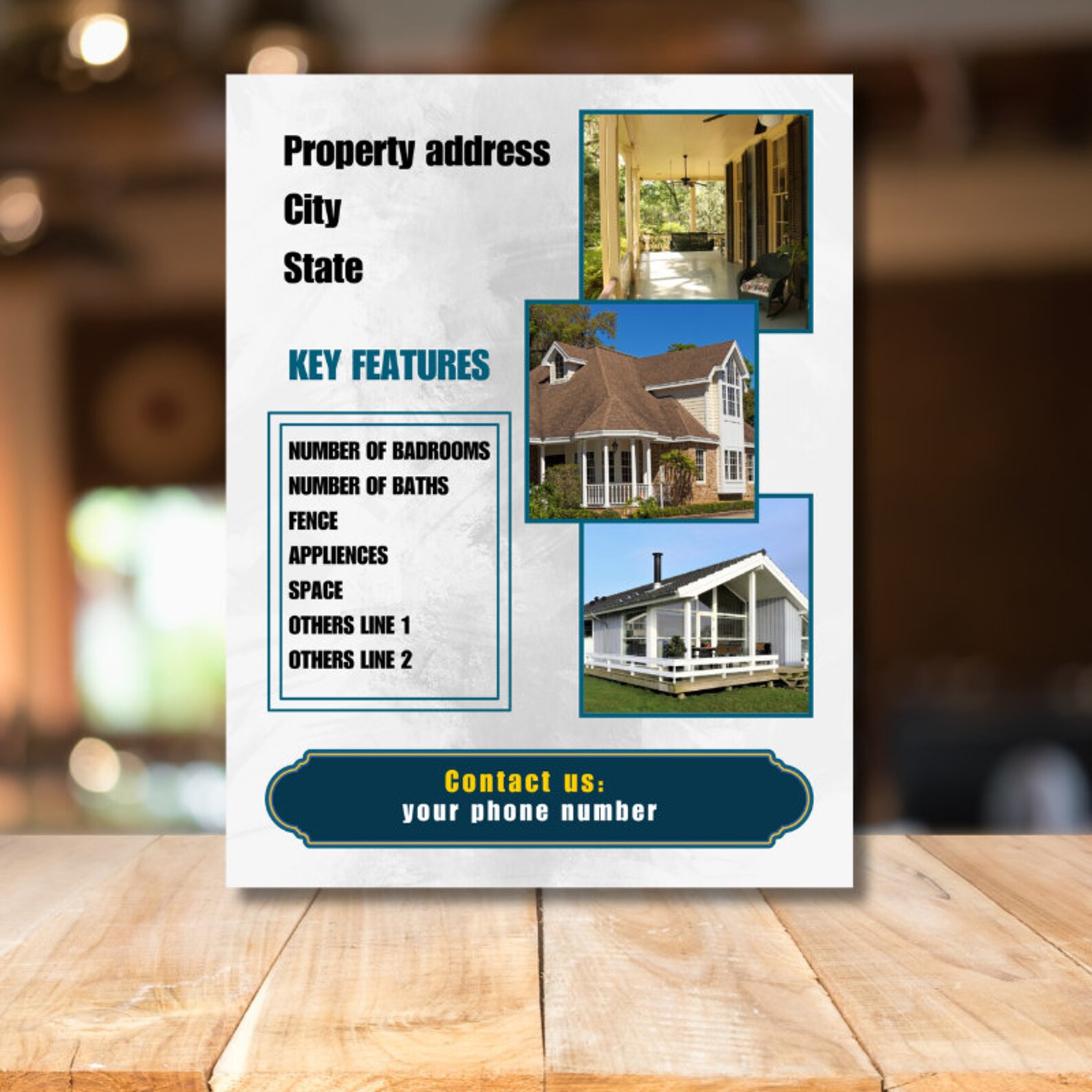 House for Sale Editable Flyer, Real Estate Flyer, New Property Flyer ...