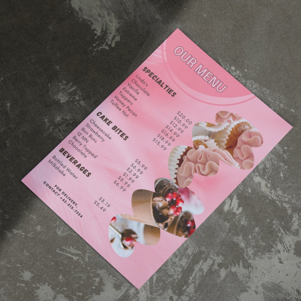 Cake Shop Flyer, Bakery Flyer Template, Bakery Flyer Canva Editable ...