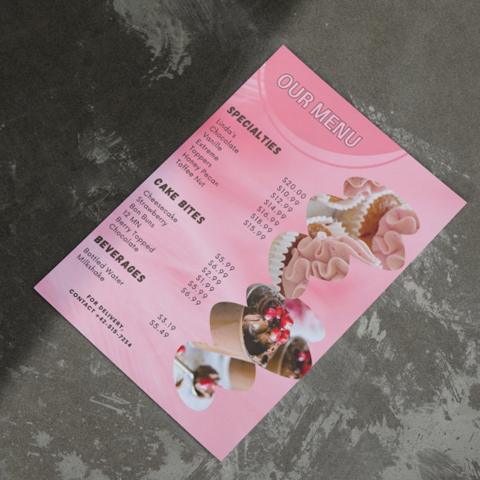Cake Shop Flyer, Bakery Flyer Template, Bakery Flyer Canva Editable ...
