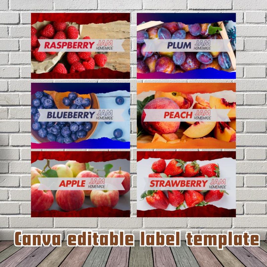 Marmalade Jar Labels Templates, Printable Editable Labels, Custom ...