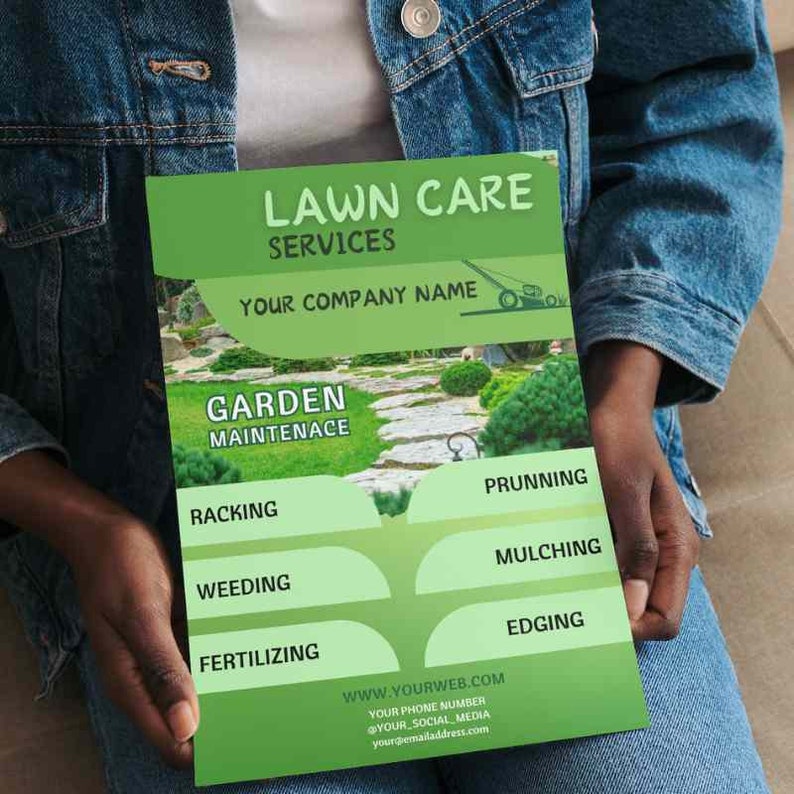 Lawn Care Flyer, DIY Gardening Flyer Template, Landscaping Flyer ...