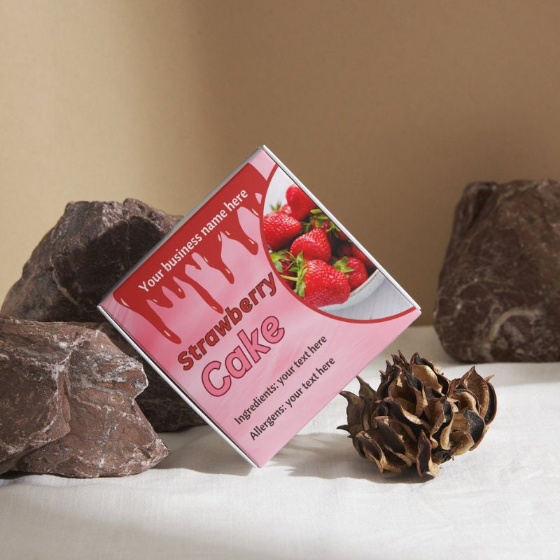 Cake Label Templates, Canva Printable, Set of 6 Cake Labels ...