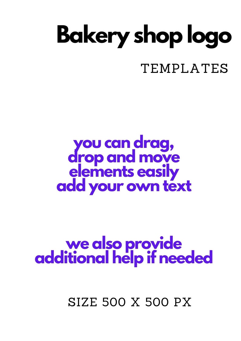 Bakery Logo Template, Canva Editable , Personalized Bakery Logo, Food ...