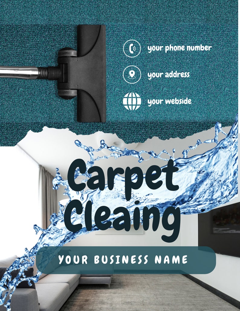 Carpet Cleaning Flyer, Carpet Cleaning Template, Cleaning Service Flyer ...
