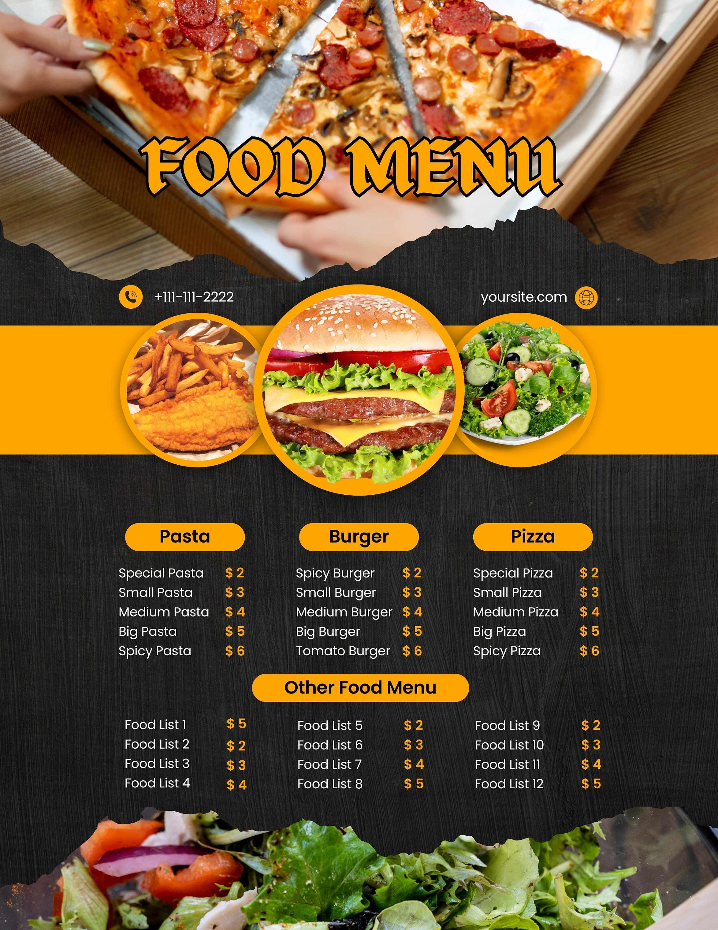 Food Flyer, Food Sale Flyer, Restaurant Flyer, Fast Food Flyer, Pizza ...