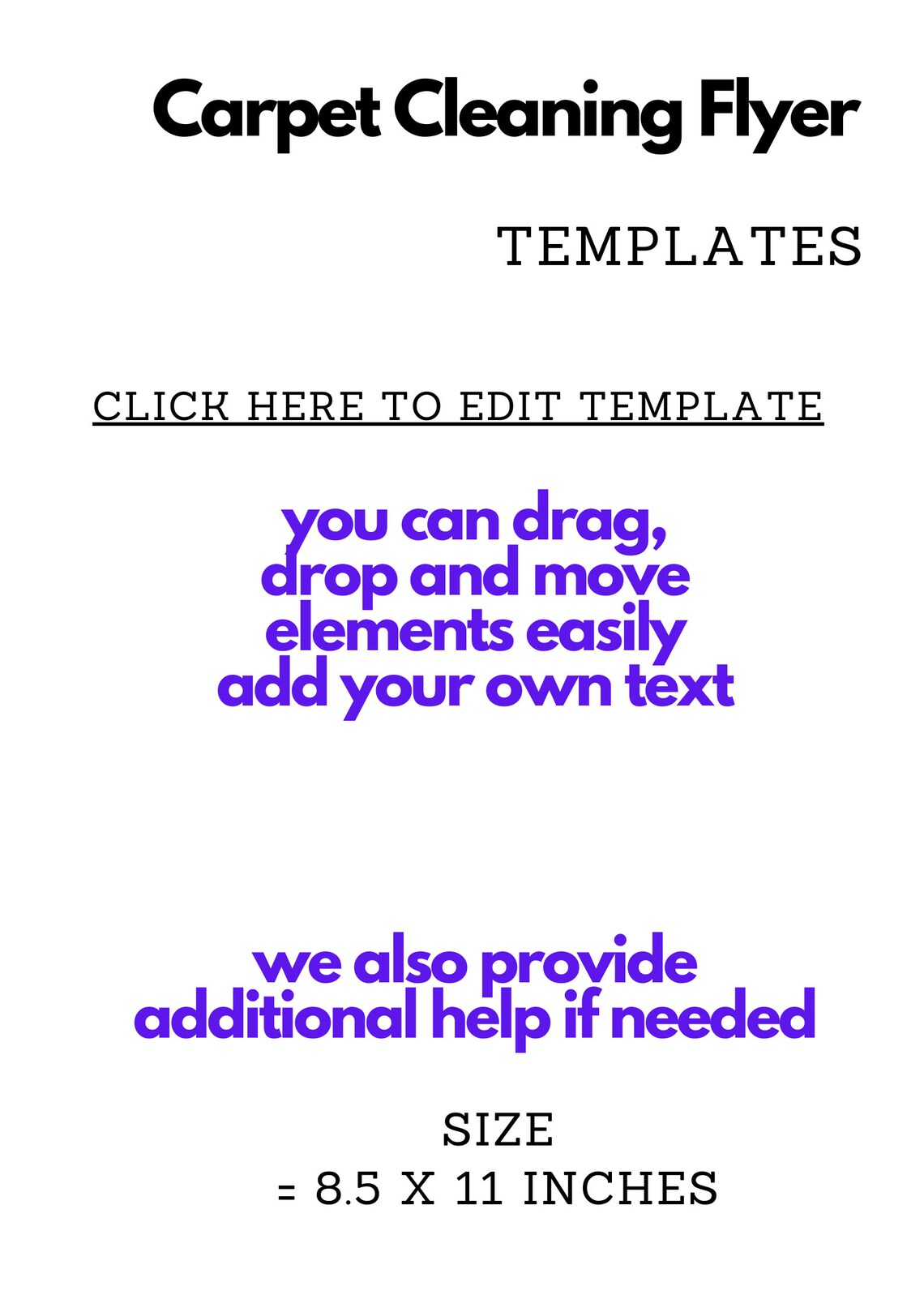 Carpet Cleaning Flyer, Carpet Cleaning Template, Cleaning Service Flyer ...