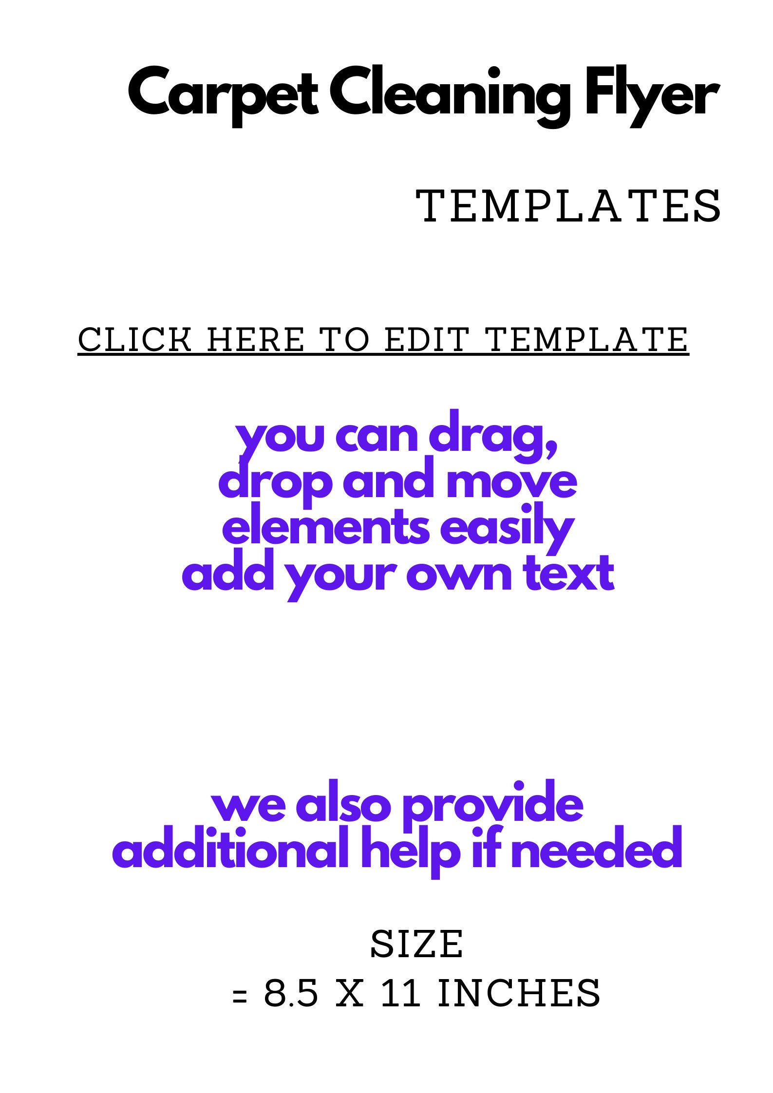 Carpet Cleaning Flyer, Carpet Cleaning Template, Cleaning Service Flyer ...