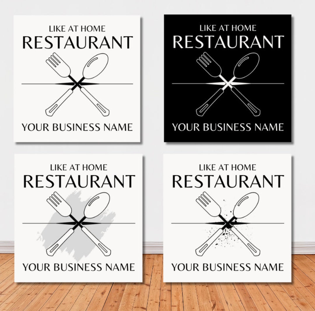 Restaurant Logo Canva Editable , Personalized Food Logo, Foodlogo ...
