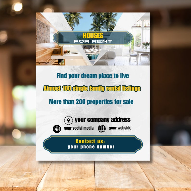 House for Sale Editable Flyer, Real Estate Flyer, New Property Flyer ...