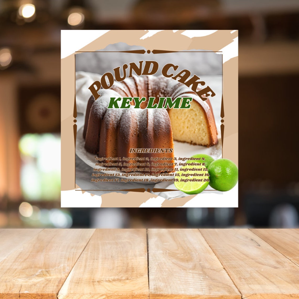 Cake Label Templates, Canva Printable, Set of 4 Pound Labels ...