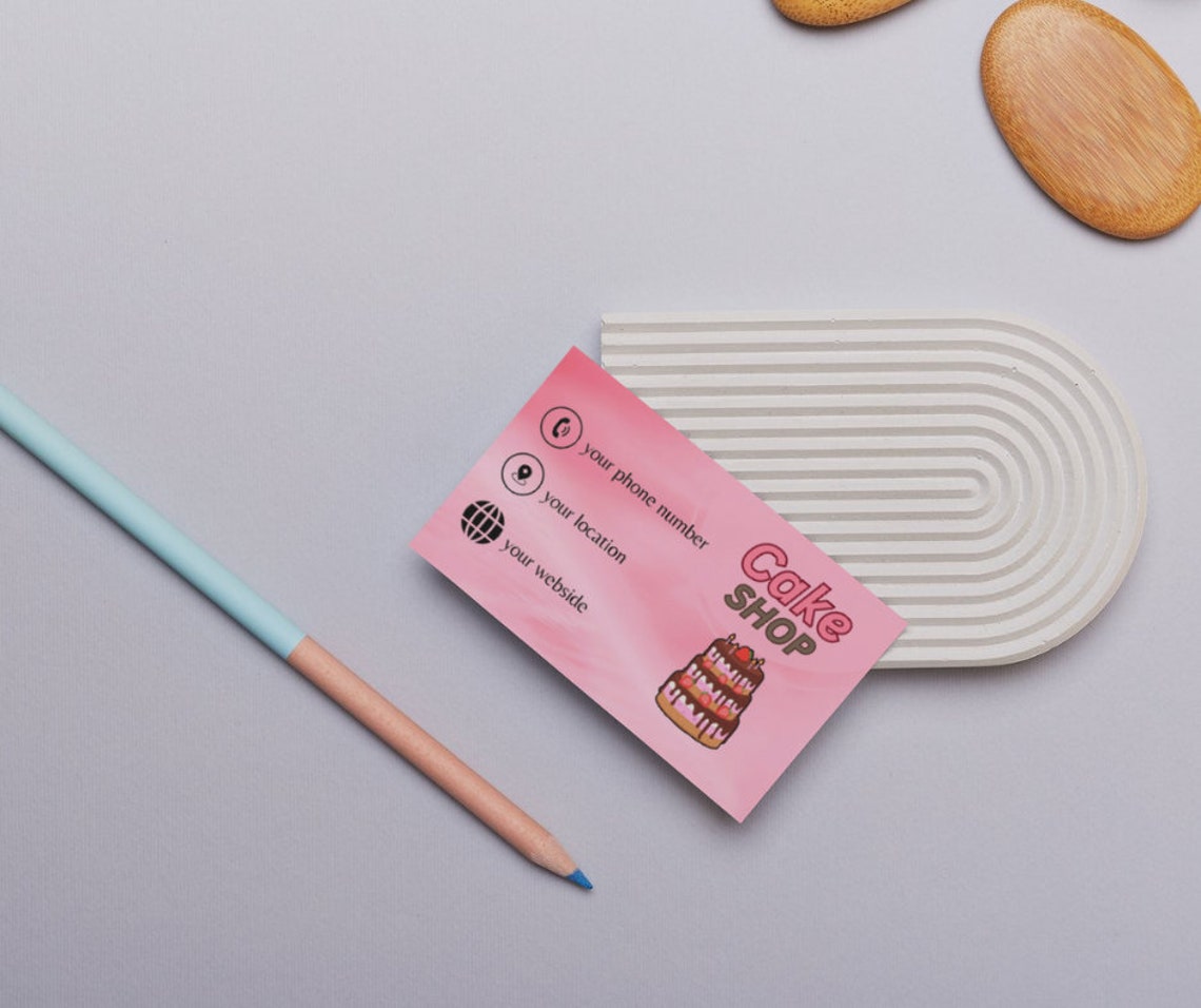 Bakery Business Card Template, Cake Shop Bussines Card, Instant ...