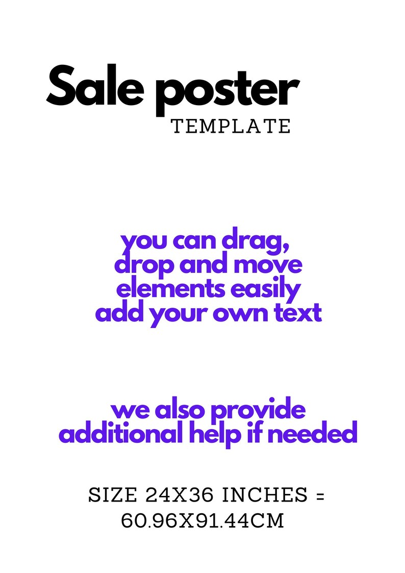 Editable Sale Poster Template, Sale Canva Template, Sale Poster Diy ...
