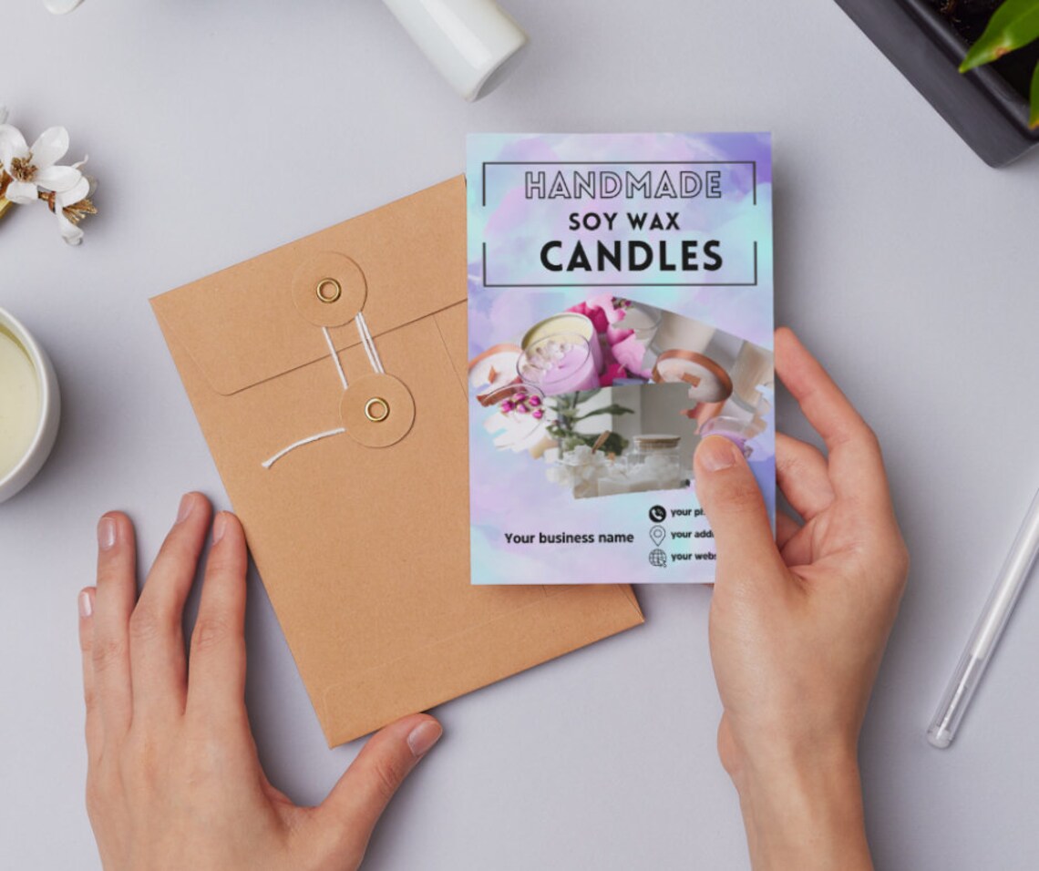 Candle Making Business Flyer, Soy Wax Candles Flyer Template, Handmade ...