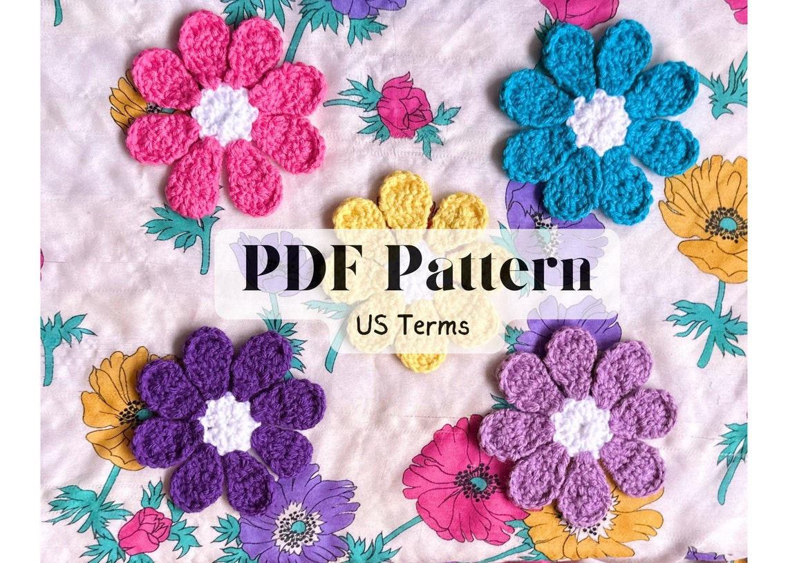 Daisy Flower CROCHET PATTERN Step by Step Photos Included Beginner ...