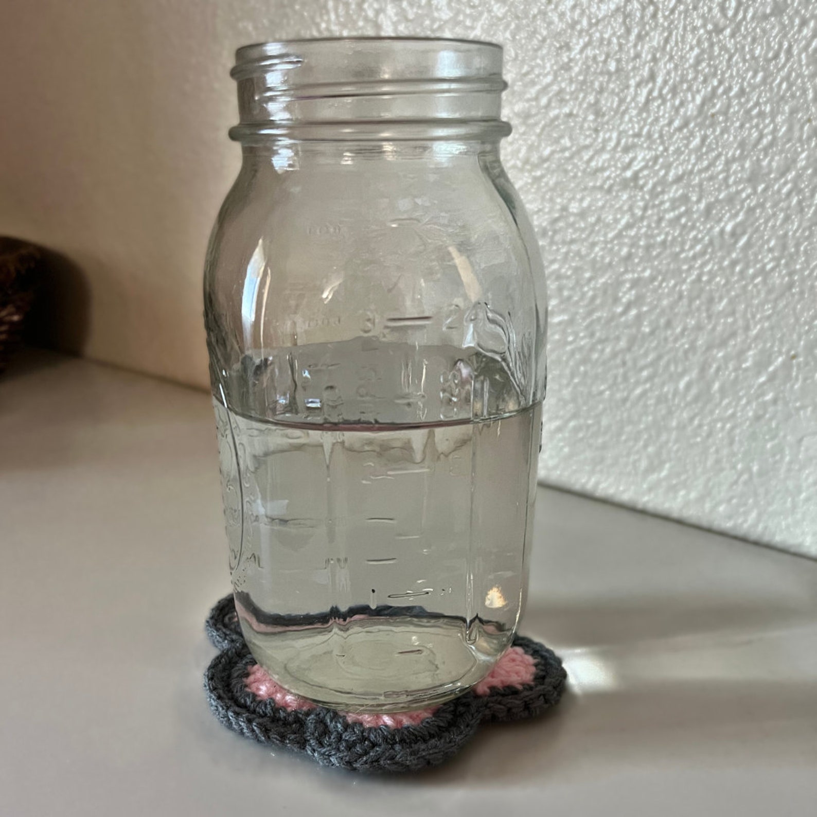 Paw Print Coaster Crochet Coaster Set of 4 - Etsy