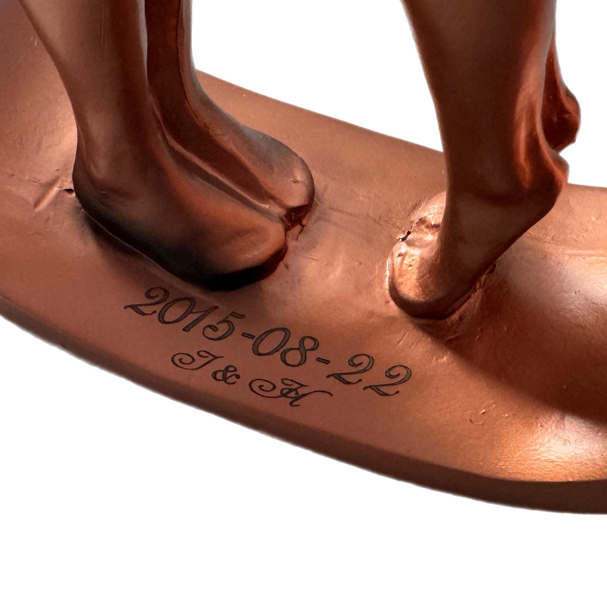 Personalized Wedding Bronze Anniversary Couple Figurines Romantic ...