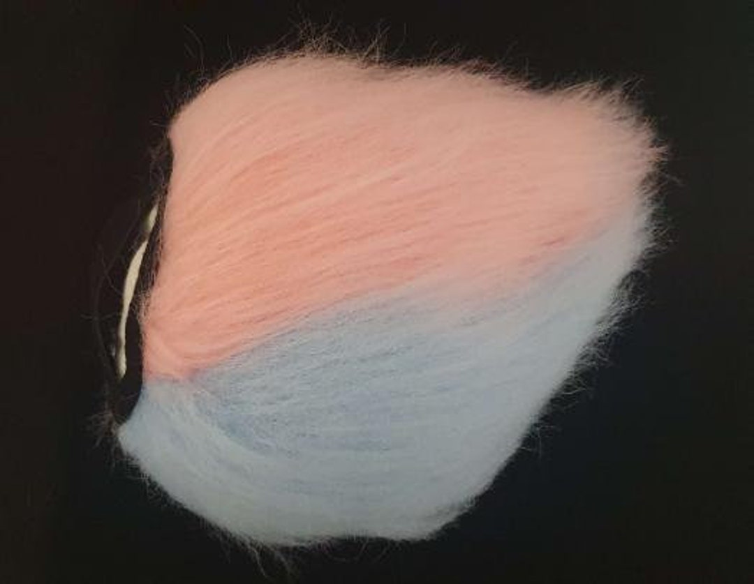 Fursuit Nub Tail Blue and Pink Long Fur - Etsy UK