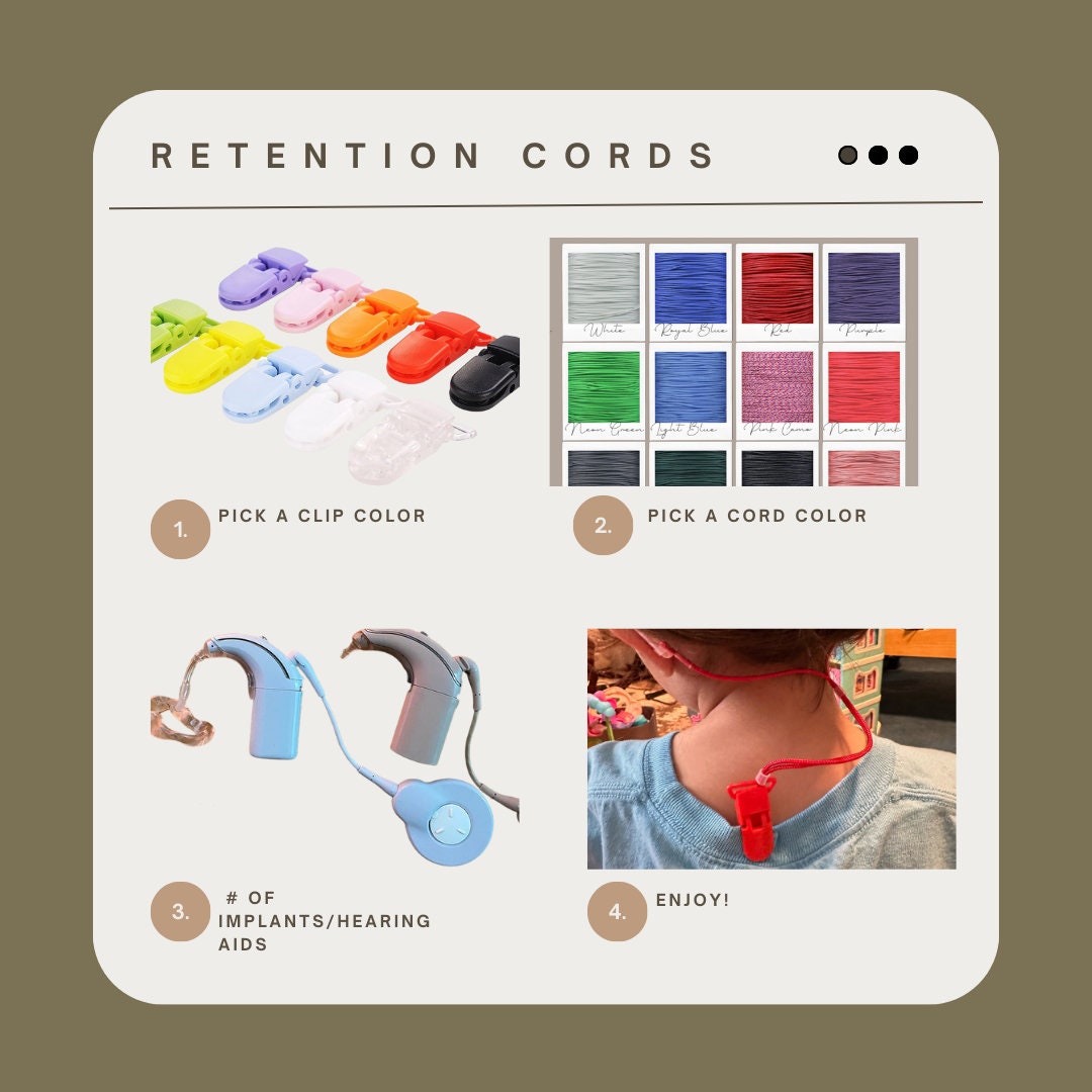 Cochlear Implant / Hearing Aid Retention Cord - Etsy