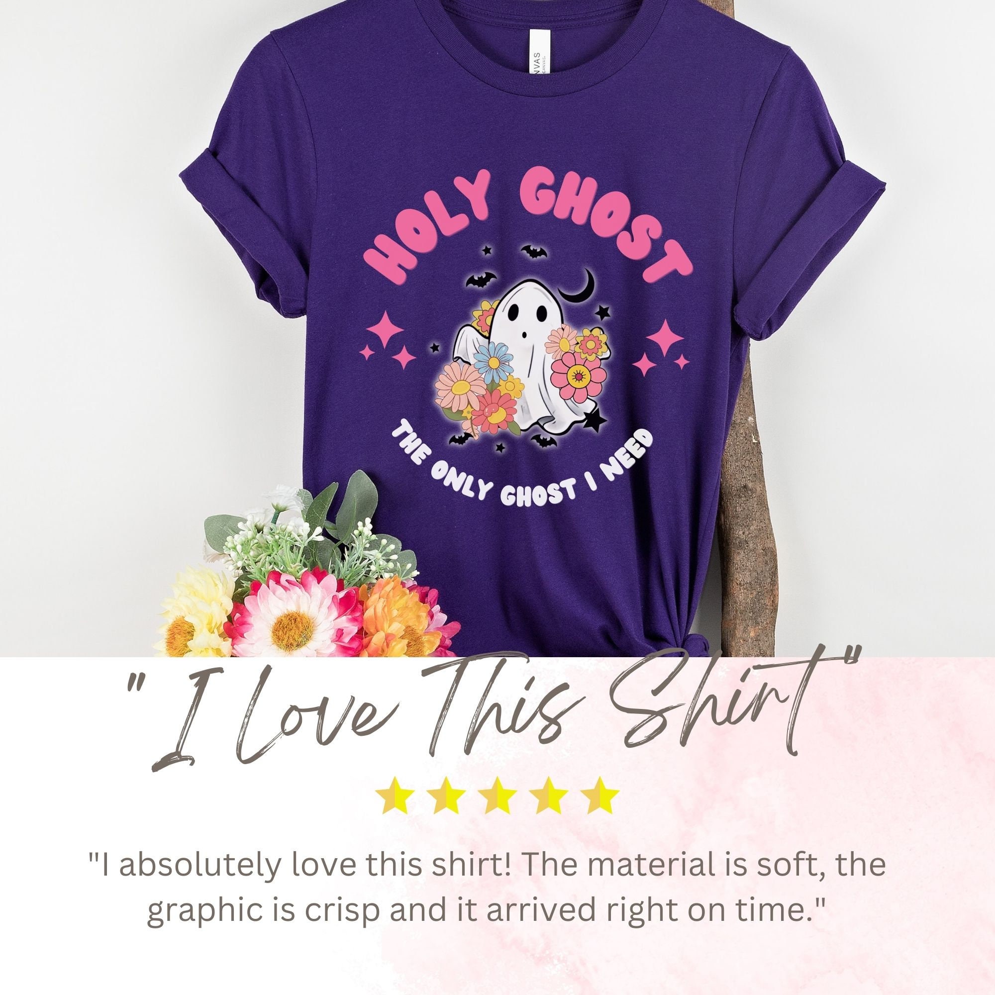 Holy Ghost the Only Ghost I Need, Christian Fall Tee, Retro Ghost ...